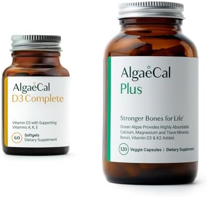 Amazon.com: ALGAECAL Bundle - D3 Complete (1000 IU) + K2, Vitamin E ...