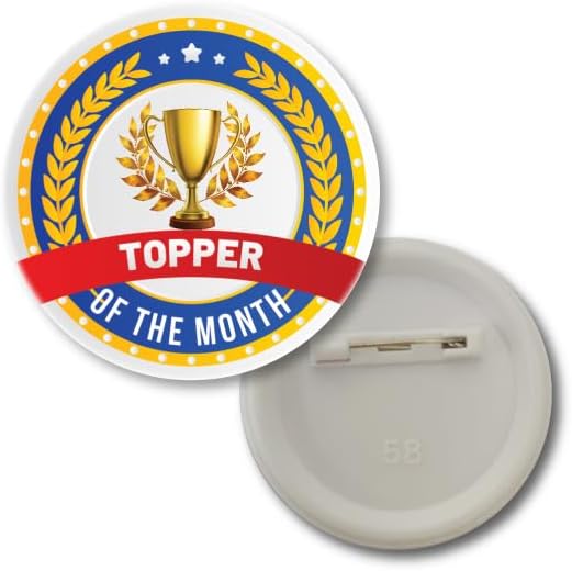 Buy D2C Topper of The Month Badge - 58MM Round Pin Back Button - Ideal ...