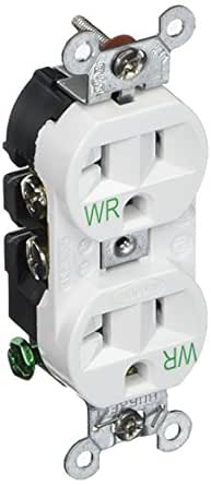 Hubbell 5362WWR Weather Receptacle, Duplex, Hubbell-Pro, 20A, 125V ...
