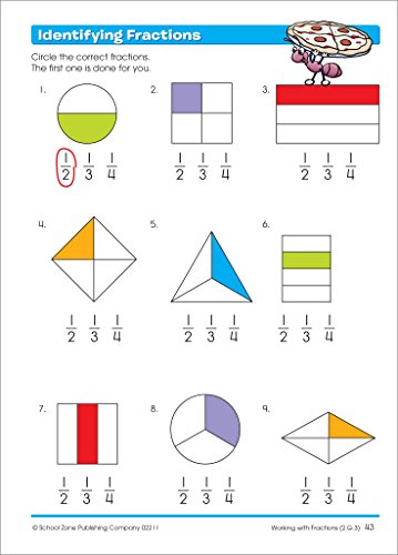 Snapklik.com : School Zone - Time, Money & Fractions Workbook - 64 ...