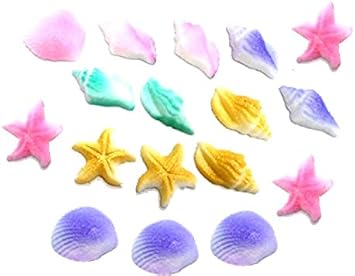Amazon.com: 12pk Edible Pastel Sea Creatures Sea Shells Star Fish Ready ...