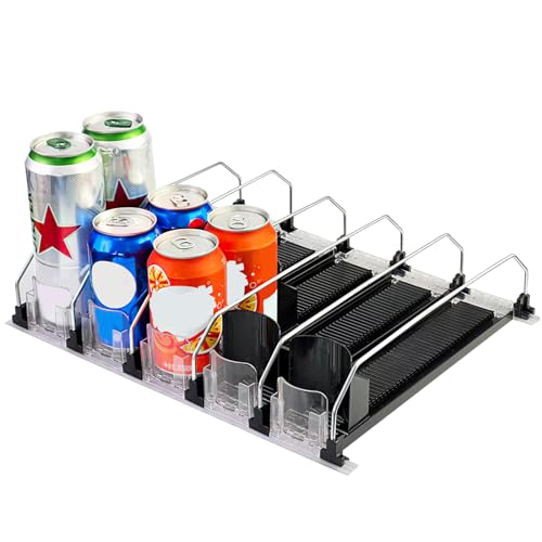 Suewidfay Fridge Beverage Automatic Can Dispenser Storage Organizer ...