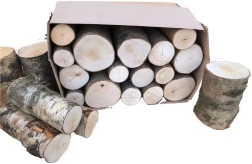 Box of Decorative Logs 15cm Kiln Dried Full Round Display Logs Fine ...