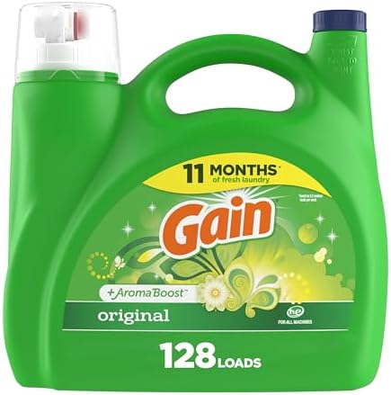 Amazon.com: Gain + Aroma Boost Liquid Laundry Detergent, Original Scent ...