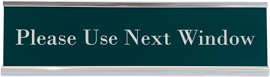 Amazon.com : NapTags Please Use Next Window Sign for Counter, 8" x 2 ...