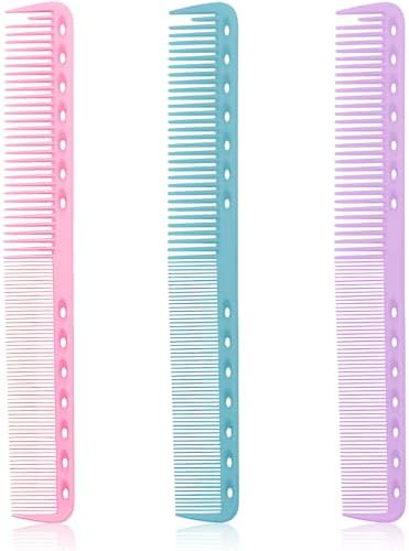 Amazon.com : 3-Piece Carbon Fiber Salon Hairdressing Comb Set for Men ...