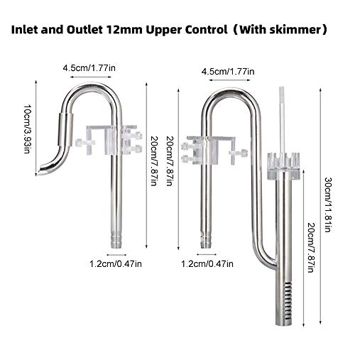 MEROURII Inflow Outflow Pipe Set, Stainless Steel Lily Pipe Inflow ...