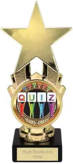 Quiz Trophy 17 cm free engraving up to 45 letters ft180 : Amazon.co.uk ...