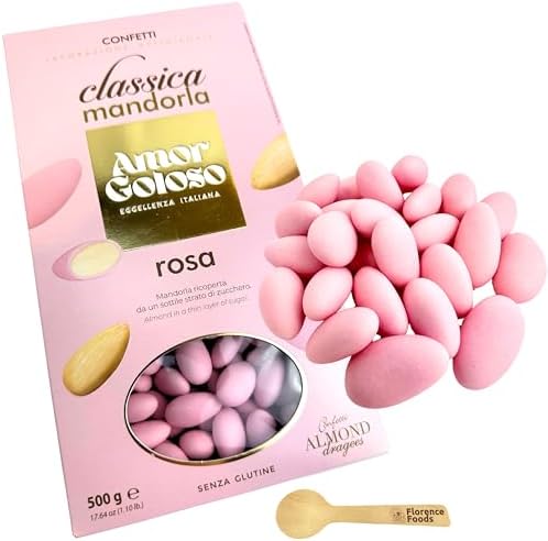 Amazon.com : Confetti Almond Dragees Pink Jordan Almonds from Italy 1.1 ...