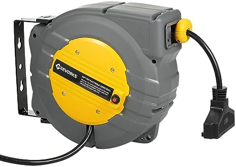 Amazon.com: Geevorks Retractable Extension Cord Reel, 50+4.5FT ...