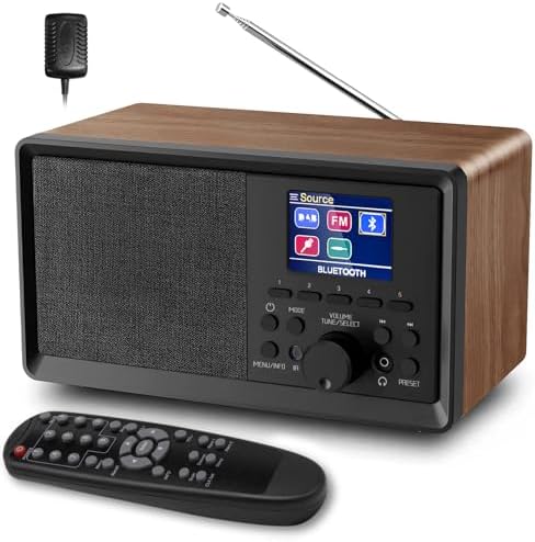 DAB/DAB+ Digital Radio | Solid Wood Cabinet | Kitchen & Bedside FM ...
