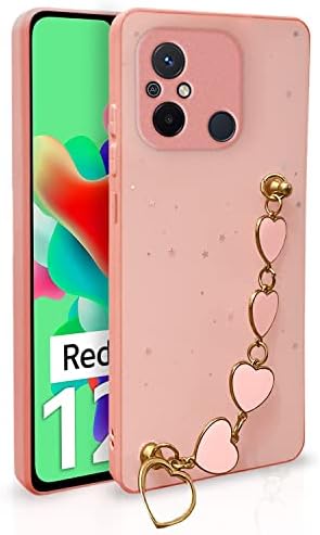 Pikkme Redmi 12C / Poco C55 Back Cover for Girls | Heart Shaped Metal ...