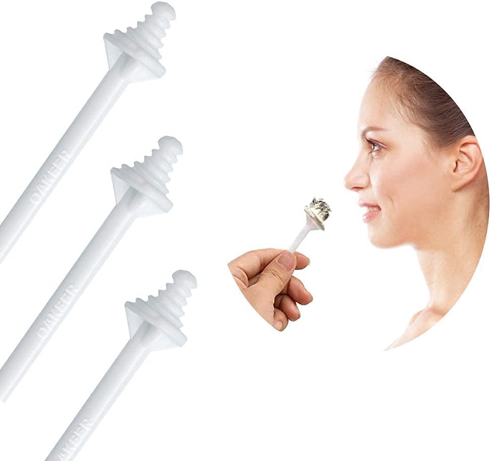 Oakeer 40 Pcs Nose Hair Removal Sticks Nose Wax Applicator for Nostril ...