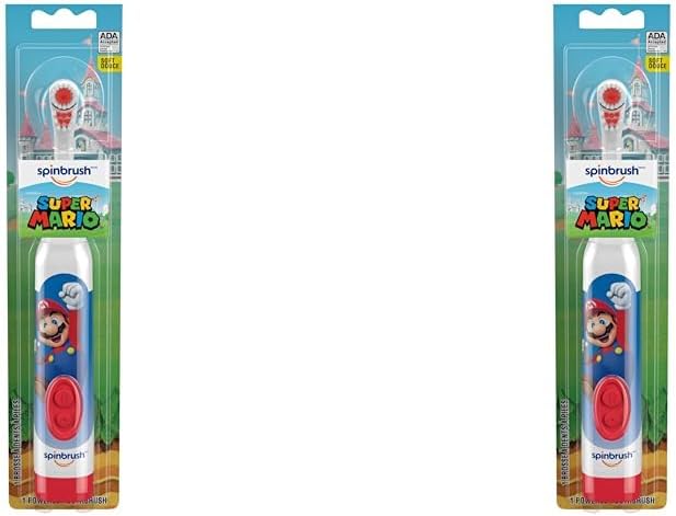 Amazon.com : Spinbrush Super Mario Kid’s Electric Battery Toothbrush ...