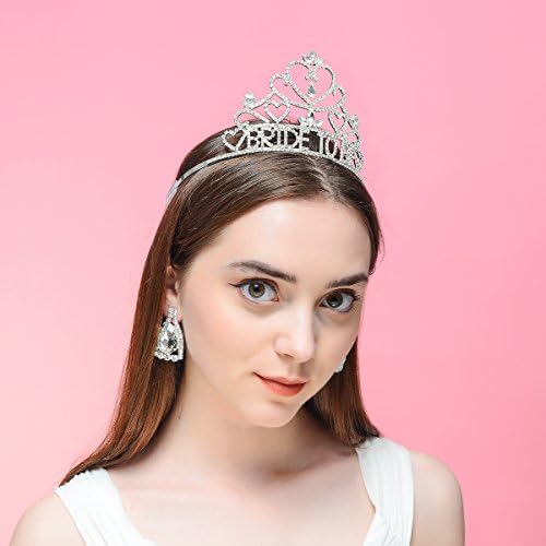 Amazon.com: DcZeRong Bachelorette tiara Crown Wedding Shower Bridal ...