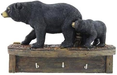 Amazon.com: Black Bear Family Cub Keyholder Rack Hook Sculpture, Wall ...