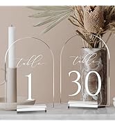 Amazon.com: JINMURY Frosted Arch Table Numbers 1-20 for Wedding, 20 ...