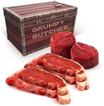 Amazon.com : Grumpy Butcher 6 Steaks Sampler Set in Treasure Gift Box ...