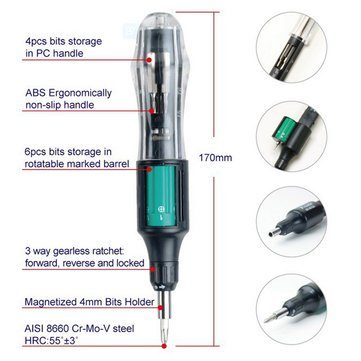 Generic SD-9810A 10 in 1 Auto Self-Loading Screwdriver Set : Amazon.in ...