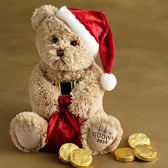 Amazon.com : Godiva Chocolate Exclusive 2010 Gund Santa Bear with ...