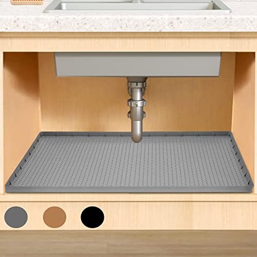 Amazon.com - Dirza 34" x 22" Under Sink Mat for Kitchen Waterproof ...