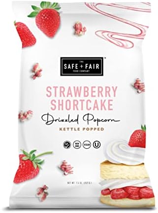 Amazon.com : Plant-Based Gourmet Strawberry Flavored Popcorn - Safe ...