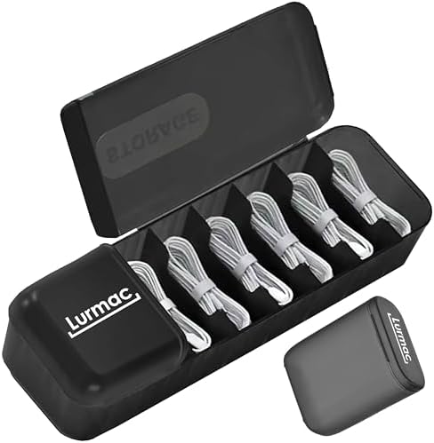 LURMAC Data Cable Organizer Box Wire Organizer 7 Compartments Desk ...