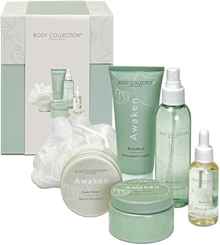 Body Collection Awaken Skincare Gift Box – Body Butter, Scrub, Bath Oil ...