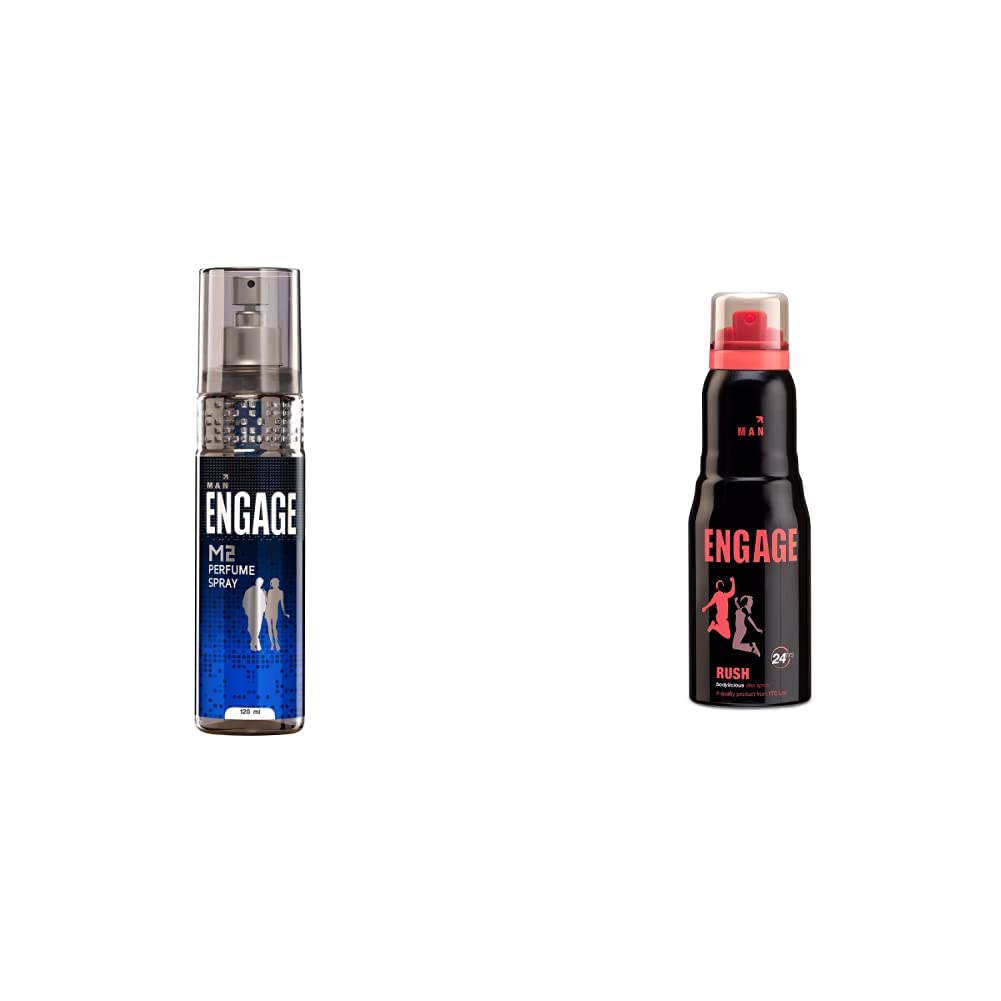 Buy Engage M2 Perfume Spray For Men, 120ml & Deodorant For Men, Rush ...