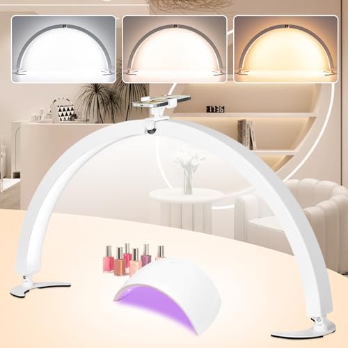 Amazon.com : gelpal Large Half Moon Light for Nail Desk, 30" 48W ...