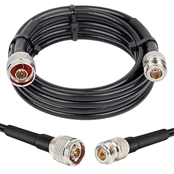 MOOKEERF 3Meter/10ft N Male to N Female Cable, 50 ohm KMR240 Low Loss N Connector Coax Extension ...