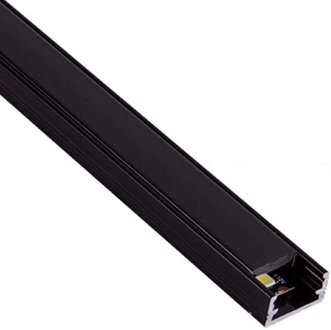 ledomec 2m LED ALU Profil Slim LED Leiste (14x7mm) in Schwarz mit ...