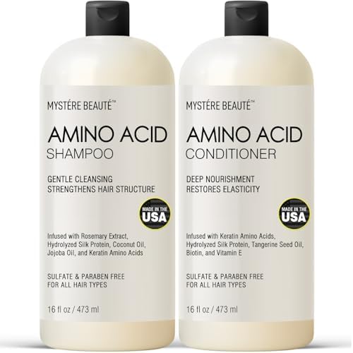 Amazon.com : Amino Acid Shampoo and Conditioner Set for All Hair Types ...