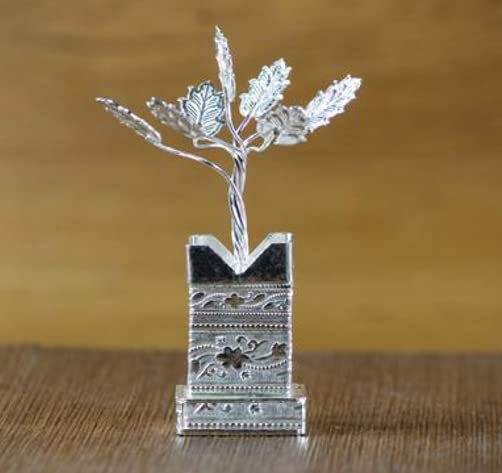 Silver Plated Tulsi Plant, Kund for puja : Amazon.in: Home & Kitchen