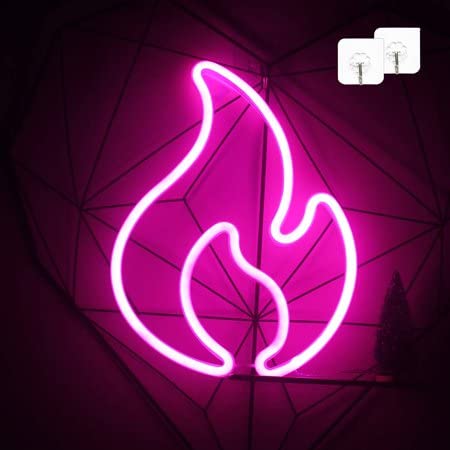 TIVA Flame Neon Sign with Adapter (Flame Pink) : Amazon.in: Office Products