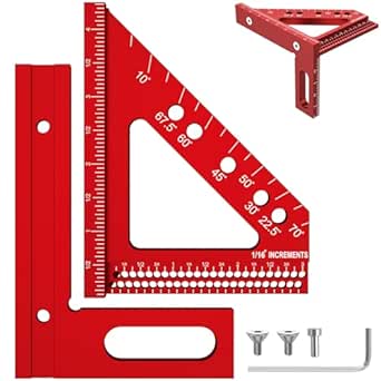 3D Multi-Angle Measuring Ruler, Imperial Woodworking Carpenter Square ...