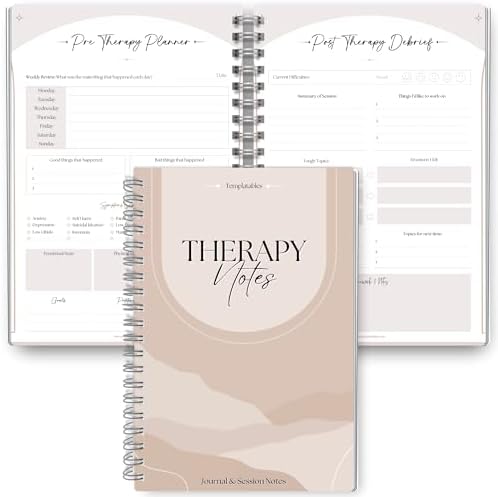 Amazon.com : Therapy Notes Journal - Pre & Post Therapy Planner for ...
