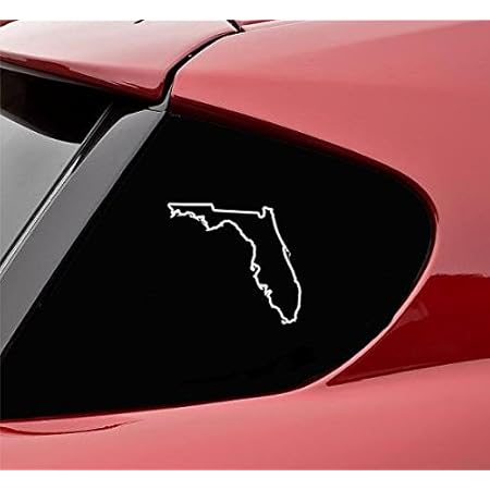 Amazon.com: Florida Outline Sticker Self Adhesive Vinyl Decal Sticker ...