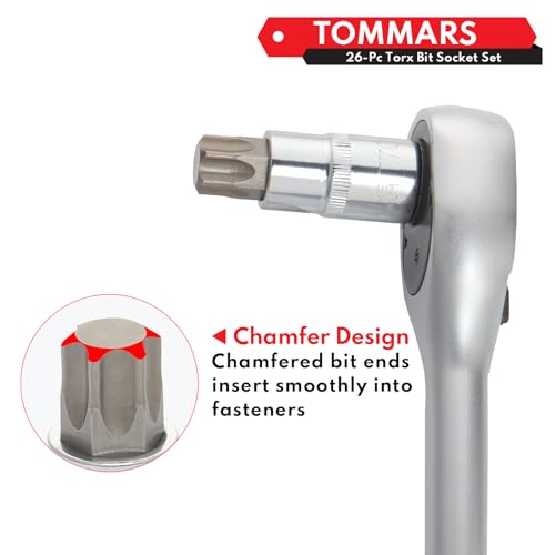 Snapklik.com : 26-PC Torx Socket Set, Torx Star Tamper Proof Security ...