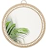 Amazon.com: ZXINU Boho Wall Mounted Circle Mirror, Hand-Woven Hemp Rope ...