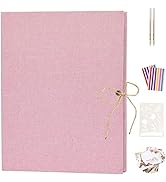 Amazon.com: AIOR Photo Album Scrapbook 11x8.3 Inch 60 Pages Linen Cover ...