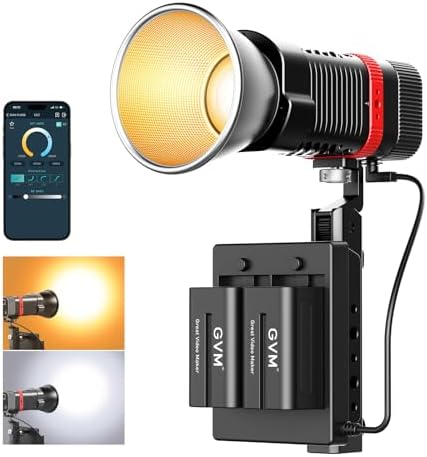 Amazon.com : GVM PL60B 60W Video Light for COB Studio Lights, Portable ...