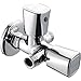 Hindware F740006CP Dove 2 Way Angle Valve, Stop Cock, Brass with Chrome ...