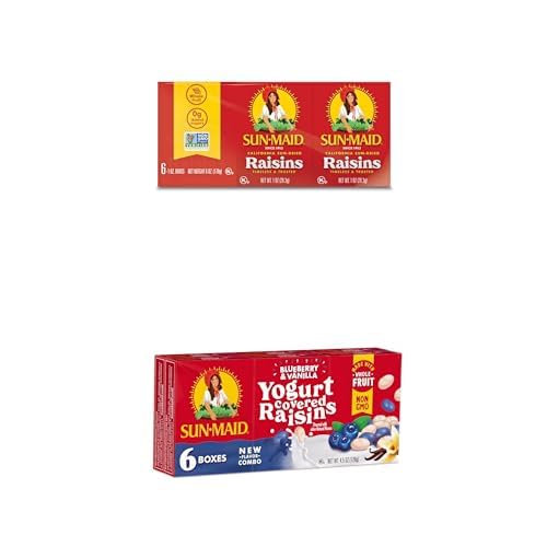 Amazon.com: Sun-Maid Raisin Snack Pack Bundle – Blueberry Vanilla ...