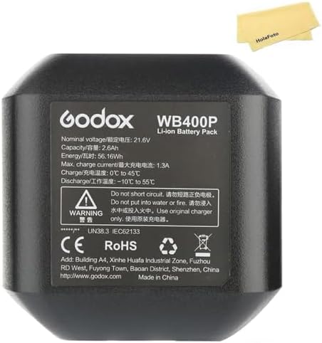 Amazon.com: GODOX WB400P Battery Replacement,390 Full Power,2600mAh 21 ...
