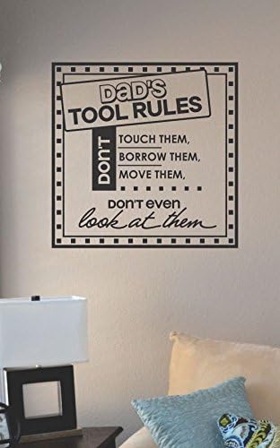 Amazon.co.jp: Dad's tool rules Vinyl Wall Art Decal Sticker by JS ...
