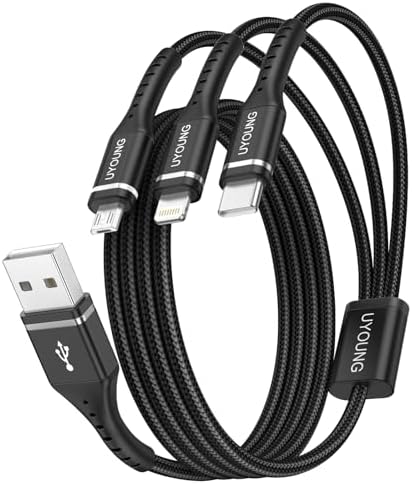 Amazon.com: Puxnoin Multi Charging Cable 6FT 2Pack Multi Charger Cable ...