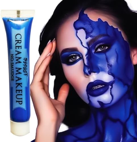 Wanna Party Blue Face Paint Makeup -Easy-to-Apply & Long-Lasting - Skin ...