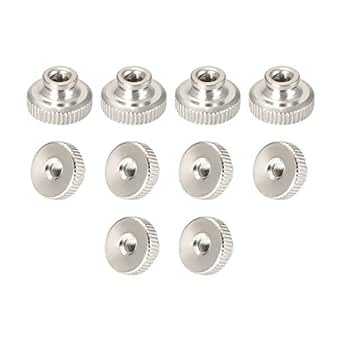 uxcell Knurled Thumb Nuts, 10Pcs M3x0.5mm Iron Round Knobs Fasteners for 3D Printer Parts ...