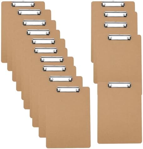 ZEONHEI 15 Pack A6 Mini Clip Boards, Hardboard Wooden A6 Clipboards ...